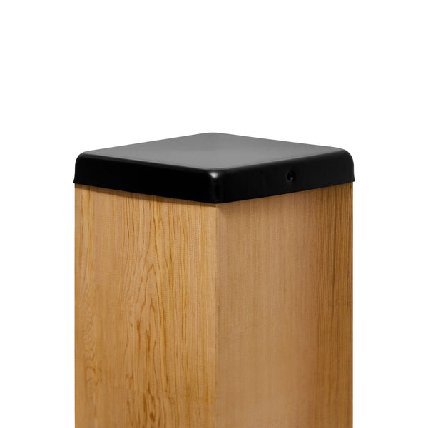 Black Stainless Steel Flat Top Post Cap - 4x4, 4x6, 6x6, and 8x8 ...