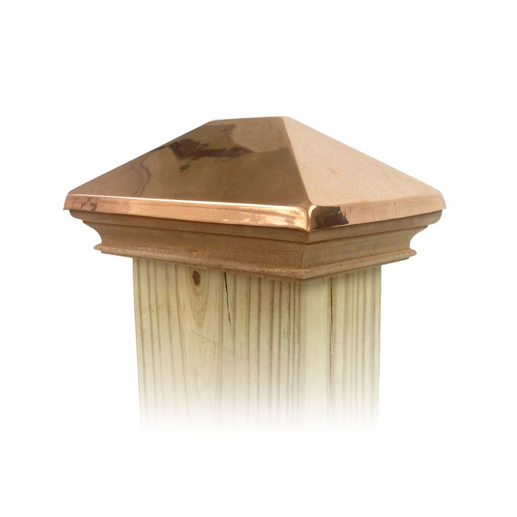 West Indies Wood Fence Post Cap - 4x4, 5x5, 6x6, 4x6 | Copper Tops USA